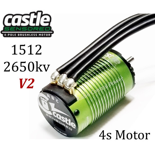 Castle 1512-2650KV V2 Sensored Motor (2-4S) | Radio Control Power