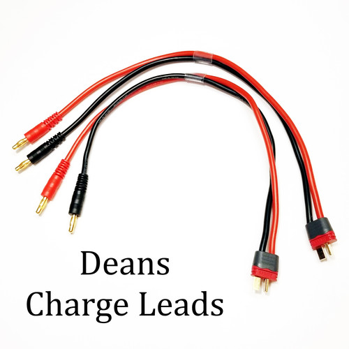 Deans T Plug Charge Leads 12 awg | Radio Control Power