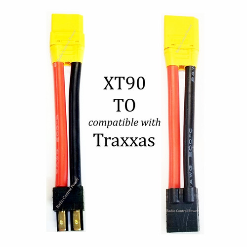 RCP Adapters XT90 to Fits Traxxas Connectors Wire Adapters 8 or 10 awg ...