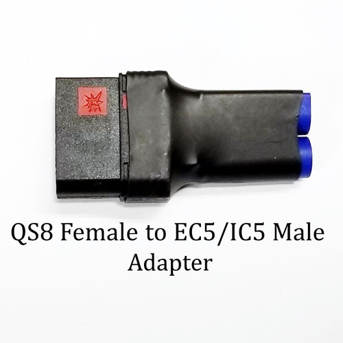 QS8 Female to EC5 Male No Wire 6 awg | Radio Control Power