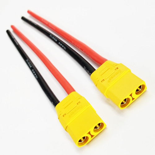 XT90 FEMALE BATTERY PLUG DISCHARGE LEADS 10 awg | Radio Control Power