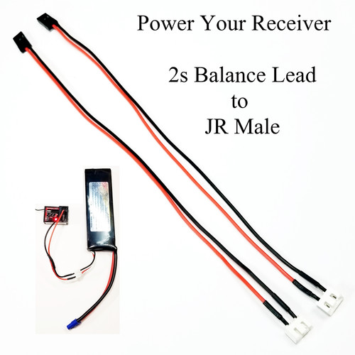 (2) 2s Lipo Balance Lead Female to JR Male Harness - Power the Receiver ...