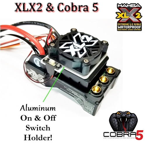 Mamba XLX2 & Cobra 5 ESC ON/OFF Aluminum Switch Holder | Radio Control ...