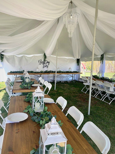 8 foot Wooden Tables | Best Day Ever