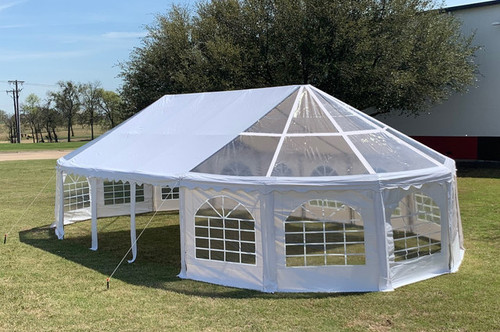 21x40 Clear Top Tent With Sides For Weddings and Parties | Best Day Ever