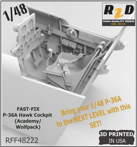 1/48 P-36A Hawk Resin Cockpit Pearl Harbor (Academy / Wolfpack ...