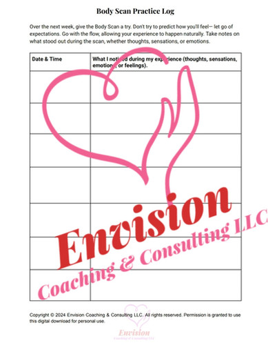 EnvisionCo Body Scan Practice Log | Envision Coaching