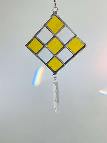 Single Nine Patch Flat Spinner | Little Glass Quilts