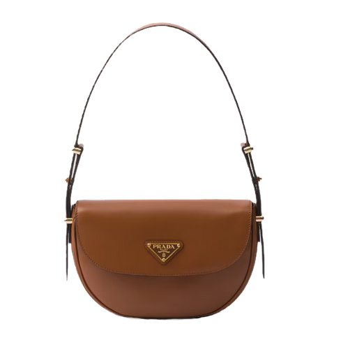 Prada Arqué Shoulder Bag with Leather Flap | LuxVit