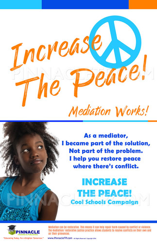 INCREASE THE PEACE COOL SCHOOLS MEDIATION POSTER SET (8) | Youth Peer ...