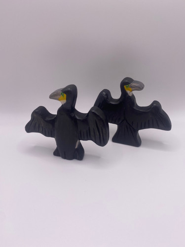Cormorant Bird Figure Wings Drying | StormKelpie Workshop
