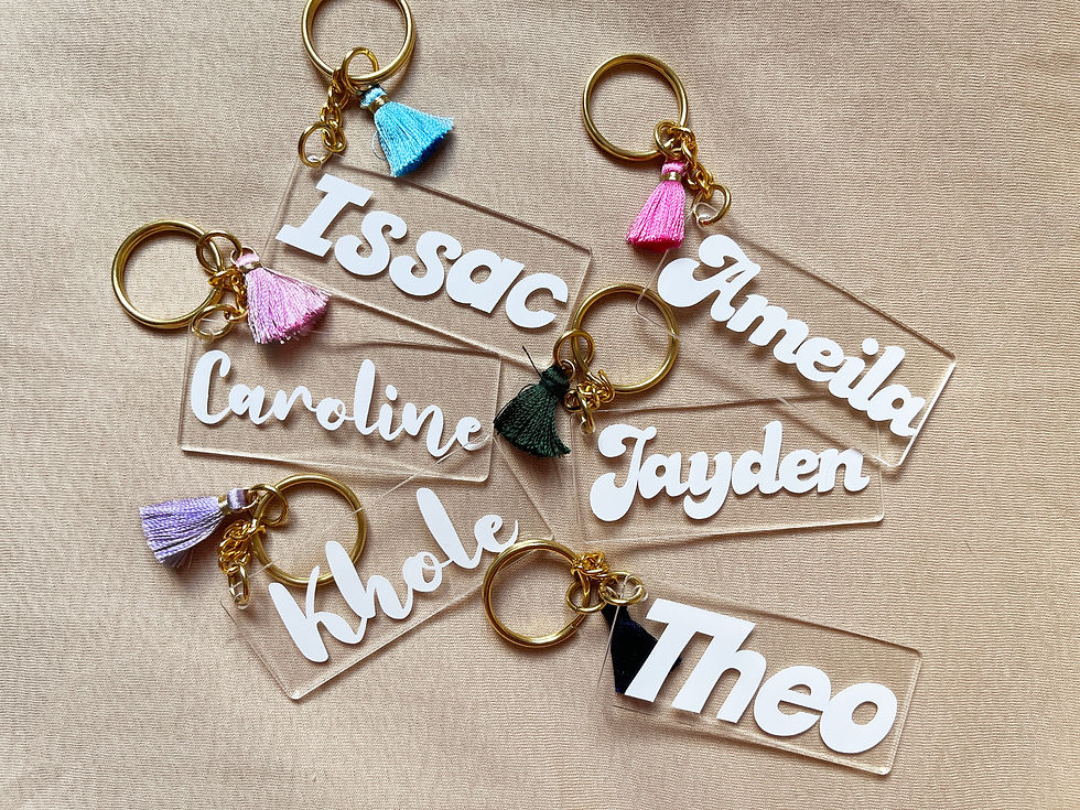 LALA LULU Personalised keychain - Tassel | TheLittleLuxeWorld