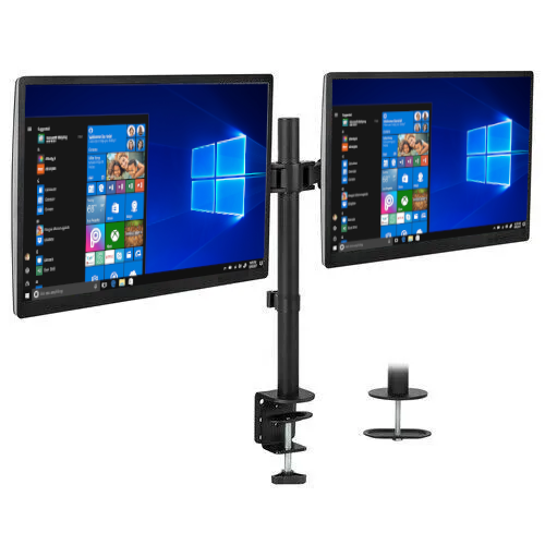 DUAL Monitors Dell 22" Widescreen LCD Monitors w/ Stand Cable DP VGA ...
