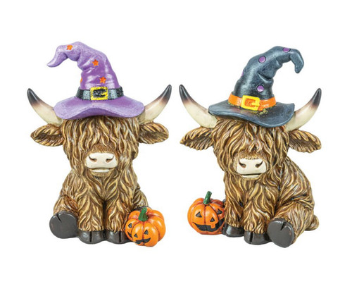 Wizard Highland Cow Tabletop - Set of 2 | Artisanal Home Decor