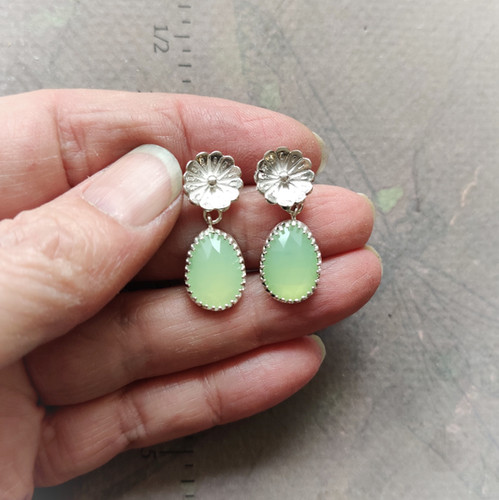 Celadon green chalcedony | riverdragondesigns