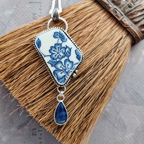 Pottery Shard Series .. wild roses | riverdragondesigns