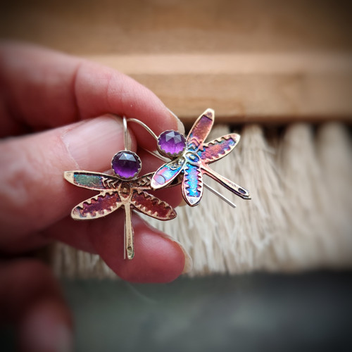 Amethyst Dragonflies | riverdragondesigns