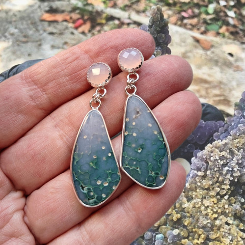 Grape Agate and lavender chalcedony | riverdragondesigns