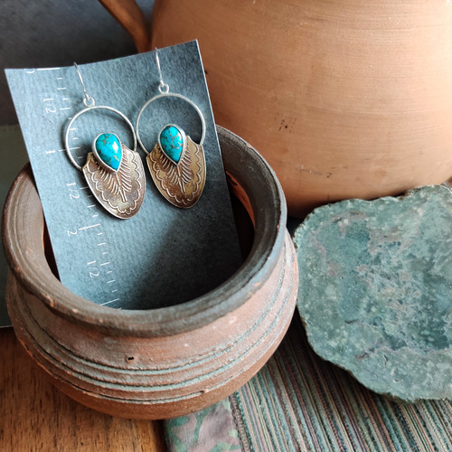 Mixed Metals .. bronze feather motif | riverdragondesigns