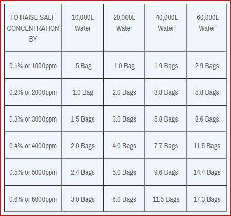 How much salt do I add to a salt water pool?