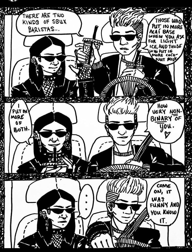 Non-Binary Starbucks Baristas