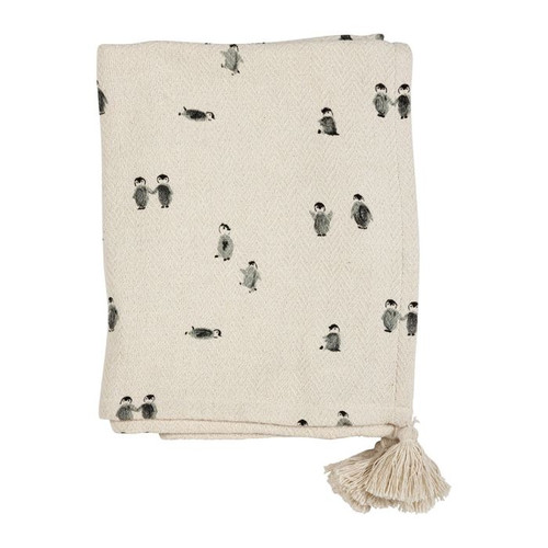 PLAID BANQUISE PENGUIN OFF-WHITE+BEIGE | Bella Jo