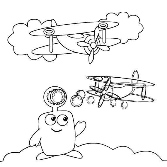 Bloop and Loop Coloring Pages