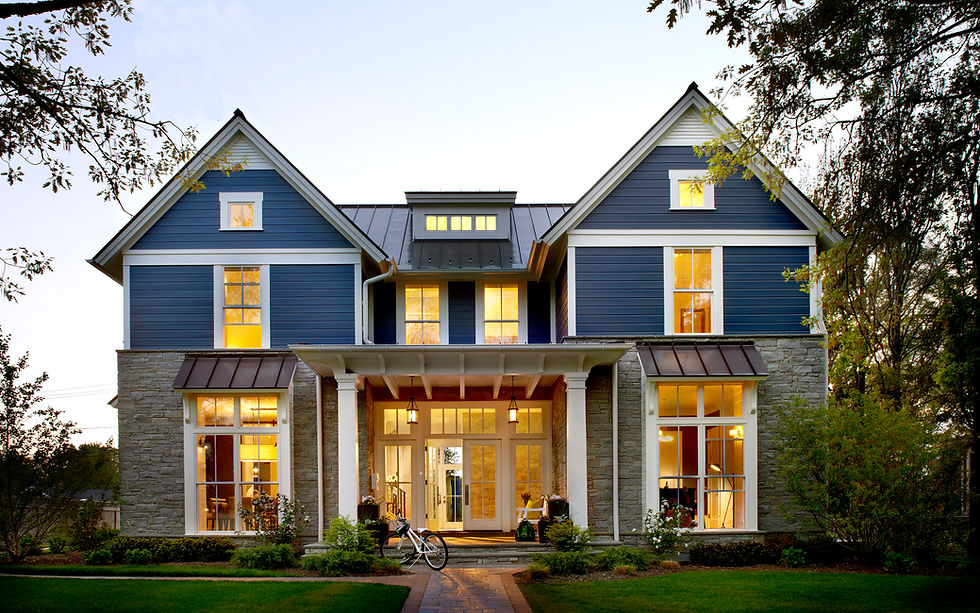 Contemporary Blue Farm House | trinity