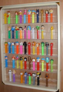 WALL MOUNTED PEZ DISPLAY CASES
