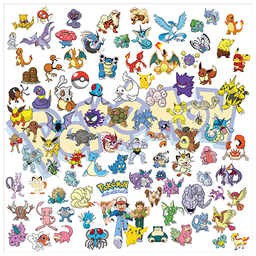 POKEMON 100 IMAGES BUNDLE SET - SVG, PNG, and AI Formats | 77SVG