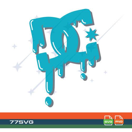 DC SHOE DRIPPING LOGO - DC SHOE SVG -DC SHOE PNG | 77SVG