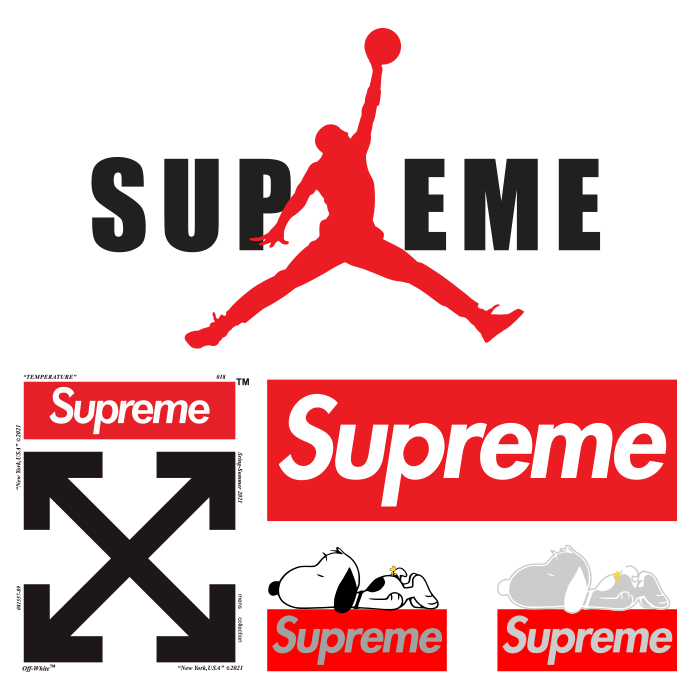 SUPREME LOGO SET - SVG, PNG, EPS, and AI Formats | 77SVG