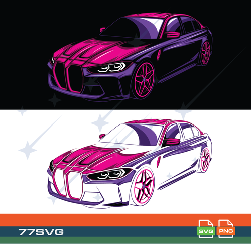 BMW M4 - BMW SVG - BMW PNG - BMW SILHOUETTE | 77SVG