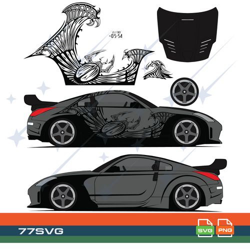FAST AND FURIOUS SVG - NISSAN 350Z SVG - 350Z PNG | 77SVG