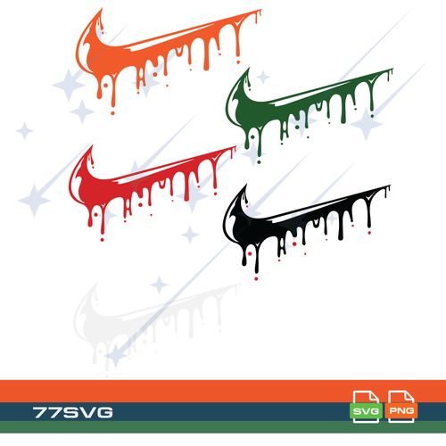 NIKE LOGO 11 - NIKE SVG - NIKE PNG - SWOOSH DRIP LOGO | 77SVG