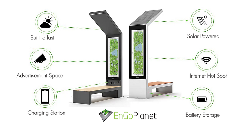 New urban device: Smart Solar powered bench