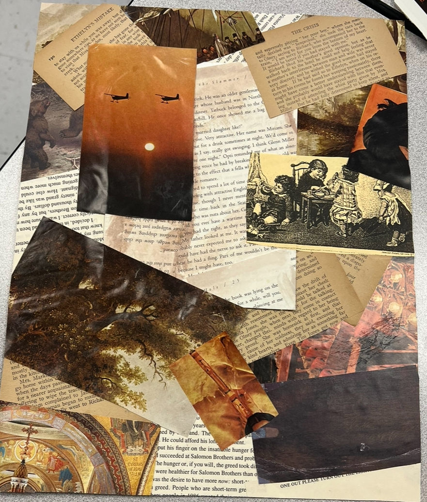 Warm "Monochromatic" Collage - Paper Collage