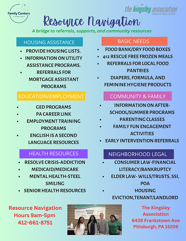 Family Center | Kingsley Association