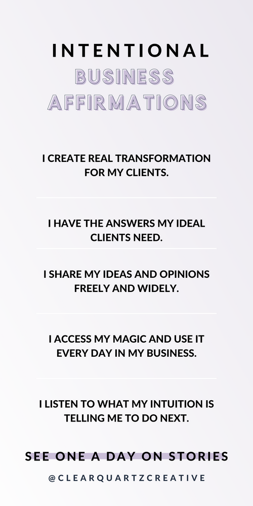 31 Affirmations for Intentional Business Owners