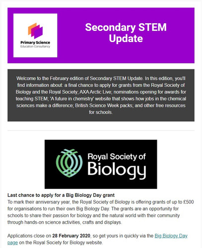 Secondary STEM Update | PSEC