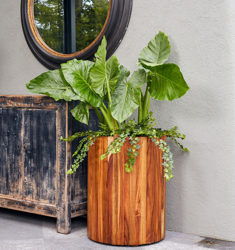 Maceta Redonda de Parota Natural 60 | Deconcepto