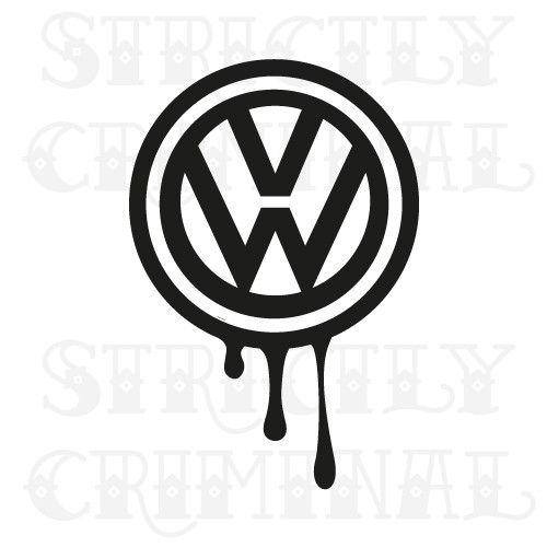 PAINT DRIP LOGO Sticker Decal Vinyl Car Window Bumper DUB VAG VW ...