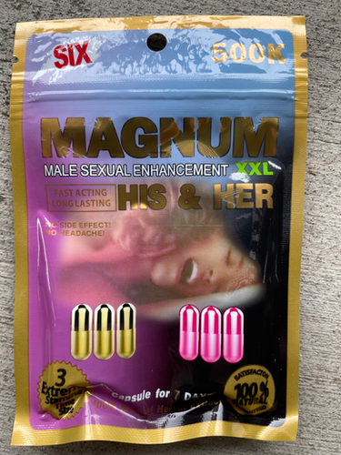 Magnum 500k His And Her 144 ct 24 six pill packs $.59 cents per pill ...