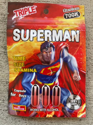 Superman Triple 72 ct -24 three pill packs $1.42 per pill ...