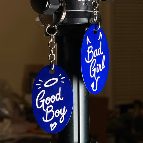 Good / Bad Keychain | SelenophileArt