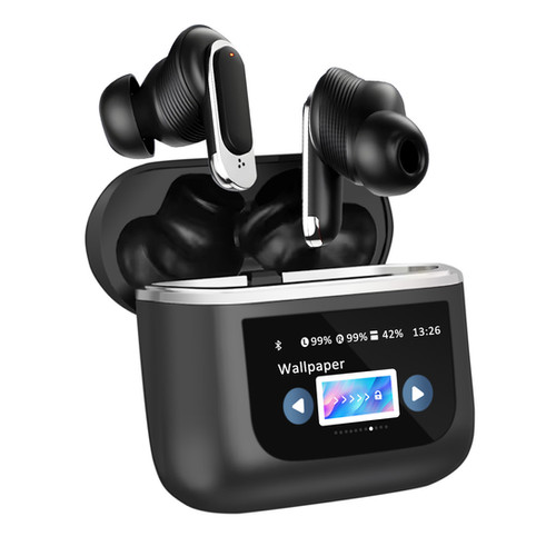 Wireless Earbuds with LCD Full-color Touch Screen | Sungale