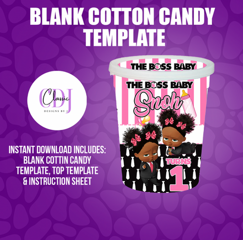 Blank Cotton Candy Template | Classic Designs By J