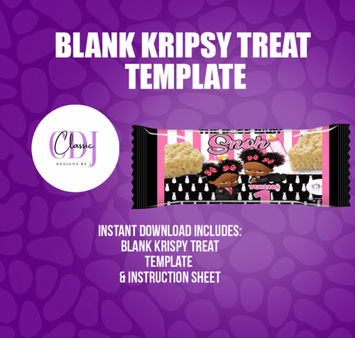 Blank Krispy Treat Template | Classic Designs By J