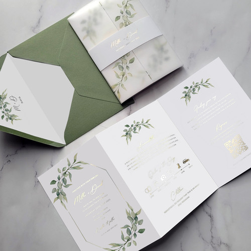 Foil & Greenery | Feel Good Invites | wedding invitations