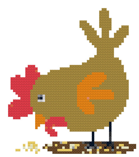 Chicken Little cross stitch pattern | Capricorn Run Farm